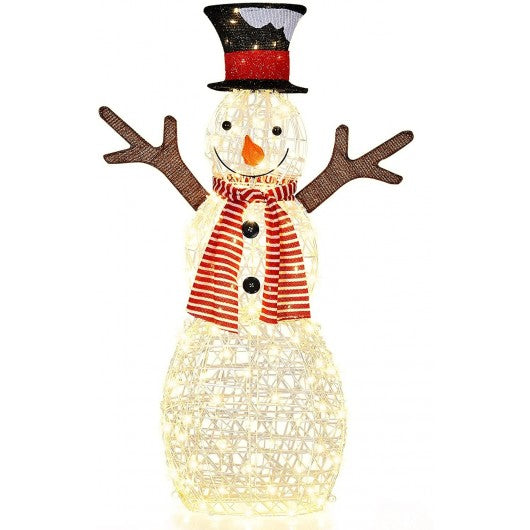Indoor-Outdoor Christmas Lighted Snowman Decorations with Pre-Lit 80 L